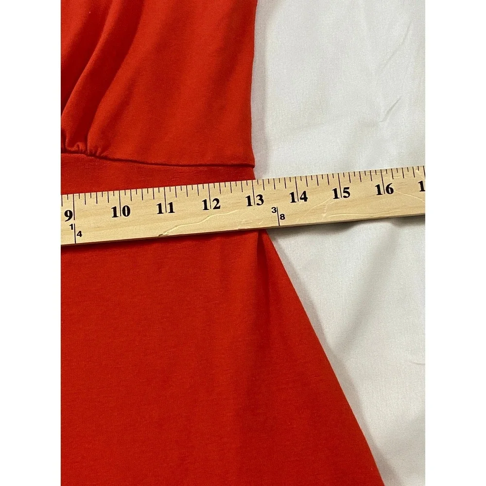 Boden | Dresses | Boden Nancy Ponte Mid Dress Poppy Red Empire Waist ...